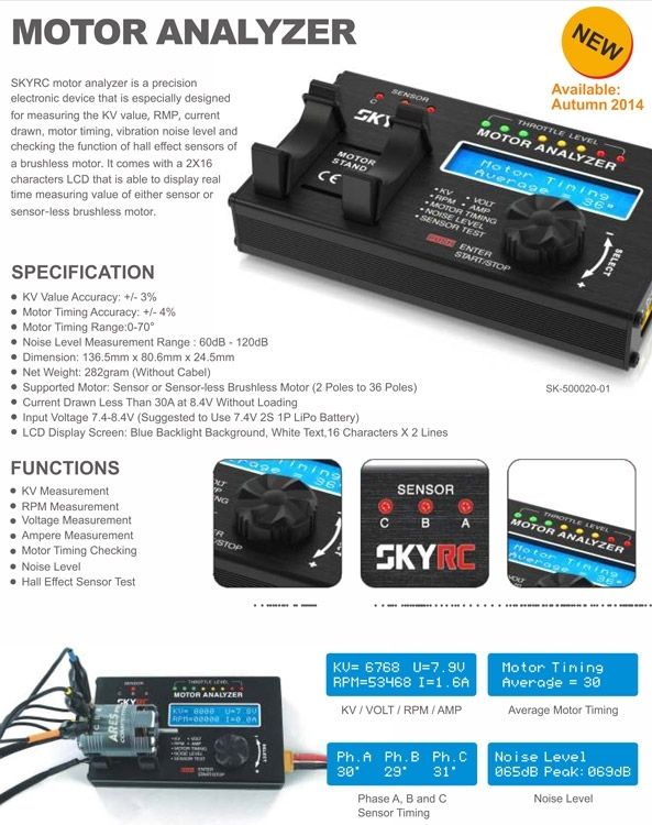 Sky RC Brushless Motor Analyzer - Björnes Garage!