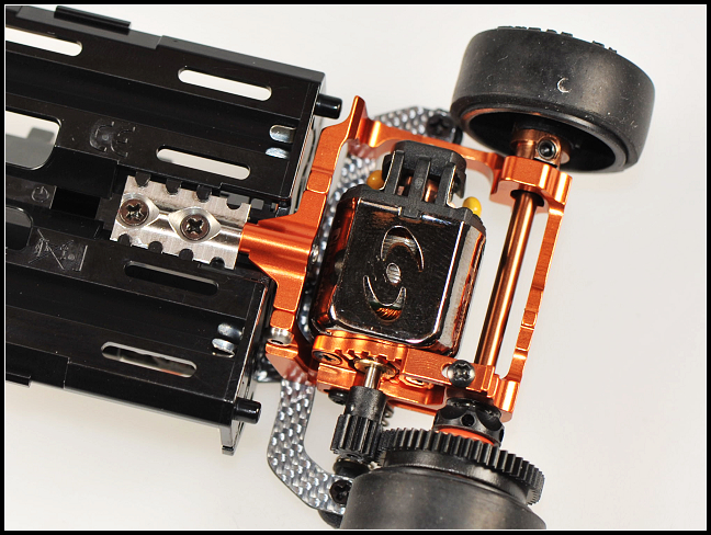PN Racing Mini-Z MR03 98-102mm Gimbaled Motor Mount (Orange) - Björnes