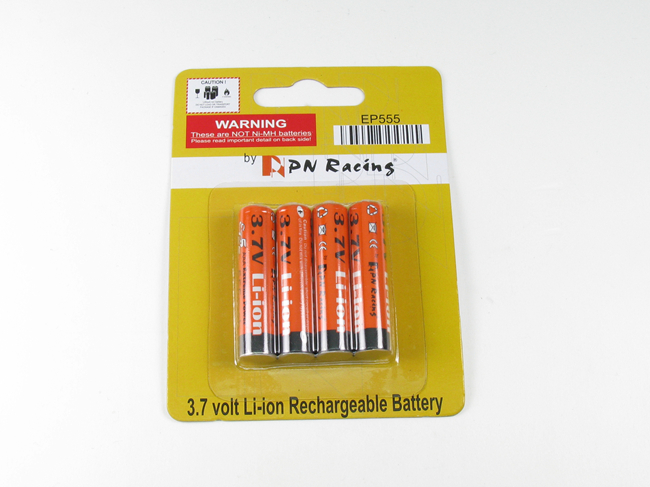 PN Racing Extreme Power 555mah Li-Ion 3.7V Rechargeable AAA Battery (4