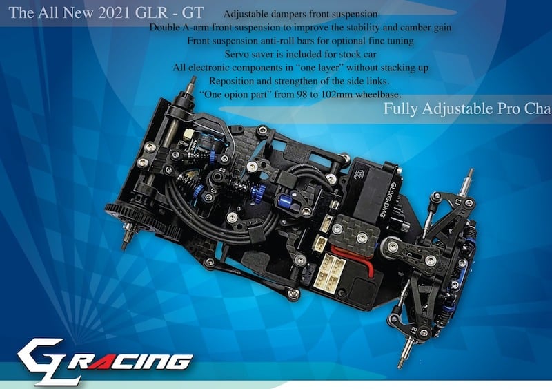 GL Racing GLR-GT 1/28 RWD CHASSIS - NO RX - Björnes Garage!